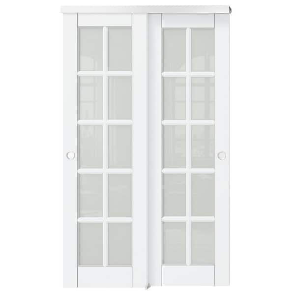 TENONER 48 in. x 80 in. (Double 24 in.) 10-Lite, White, No Bore ...