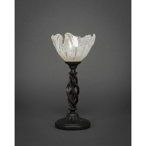 Olympia 14 in. Dark Granite Rechargeable Integrated LED Bedside Table ...