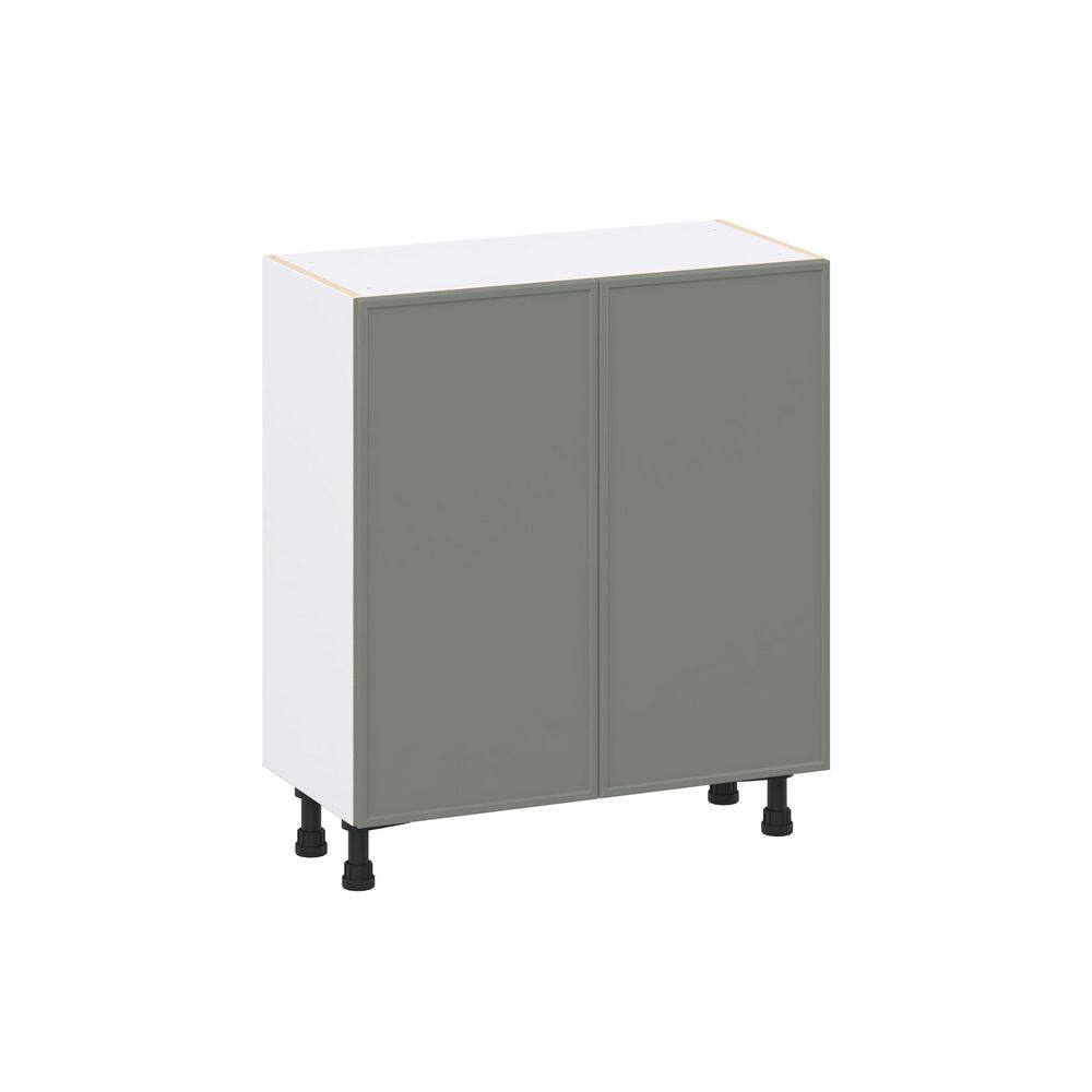 J COLLECTION Fairview Moss Green Slim Shaker Assembled Shallow Base ...