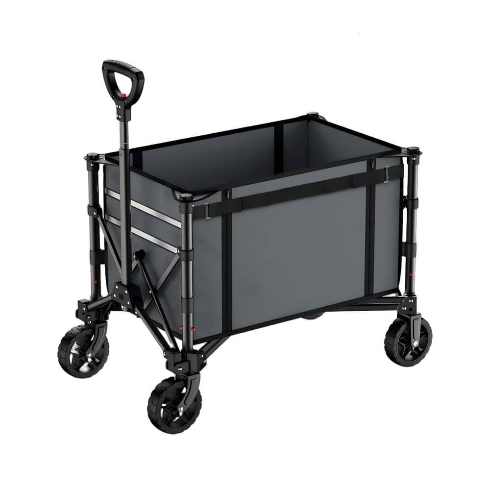 OGETFUUR 4.2 cu. ft. 3 in 1 Carbon Steel Garden Cart with Wheels, 220 ...