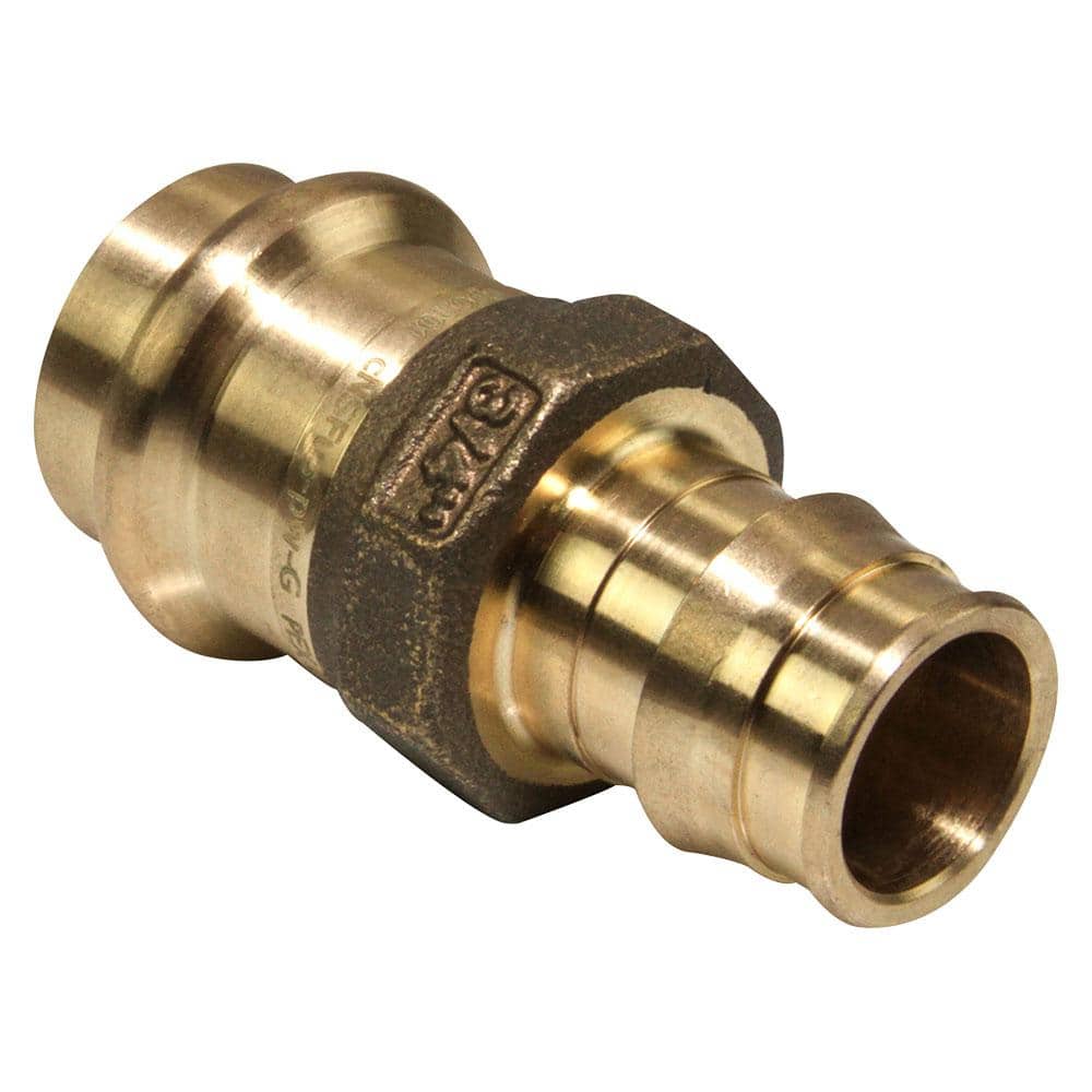 Uponor ProPEX 3/4 in. PEX-A Expansion Barb x 3/4 in. Lead-Free Brass Copper Press Adapter ...