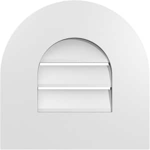 Ekena Millwork 14" x 14" Round Surface Mount PVC Gable Vent: Functional ...