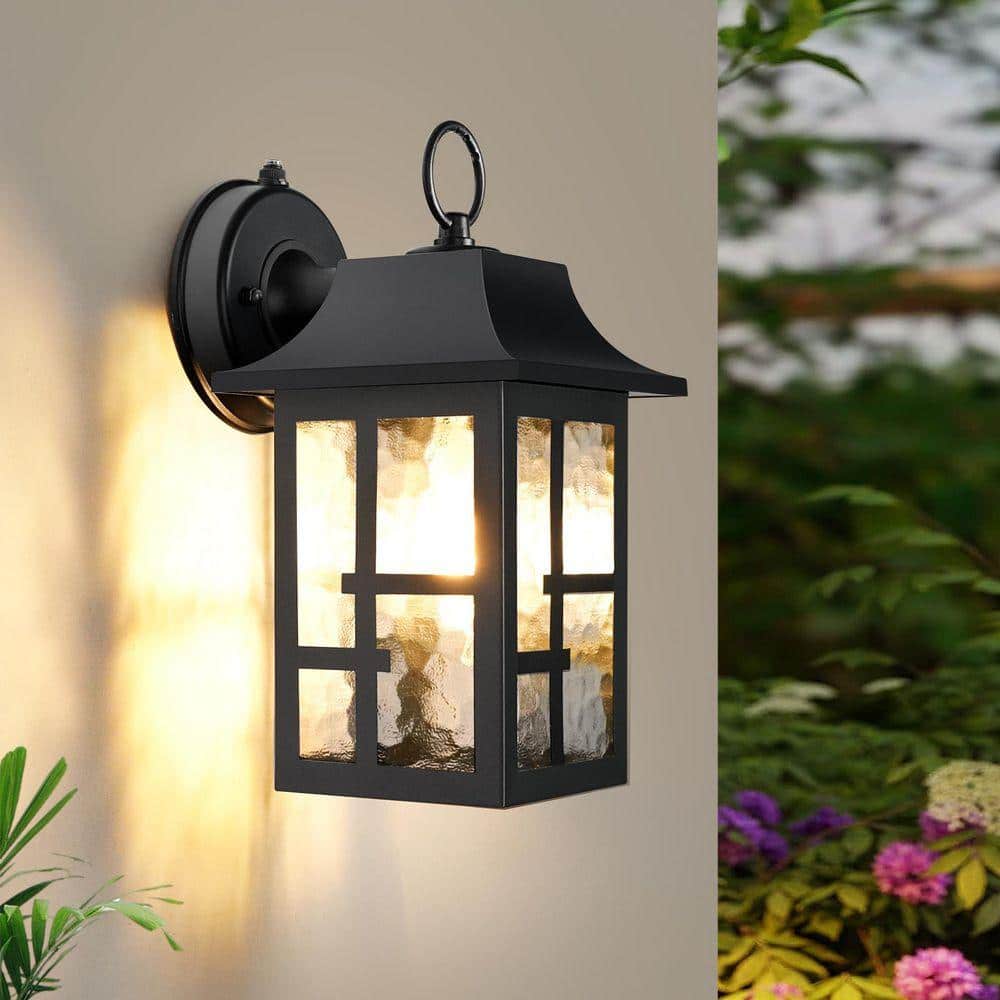 INFINITEINSPIRE HOME LLC 6 in. 1-light Black Outdoor Wall Sconce with ...