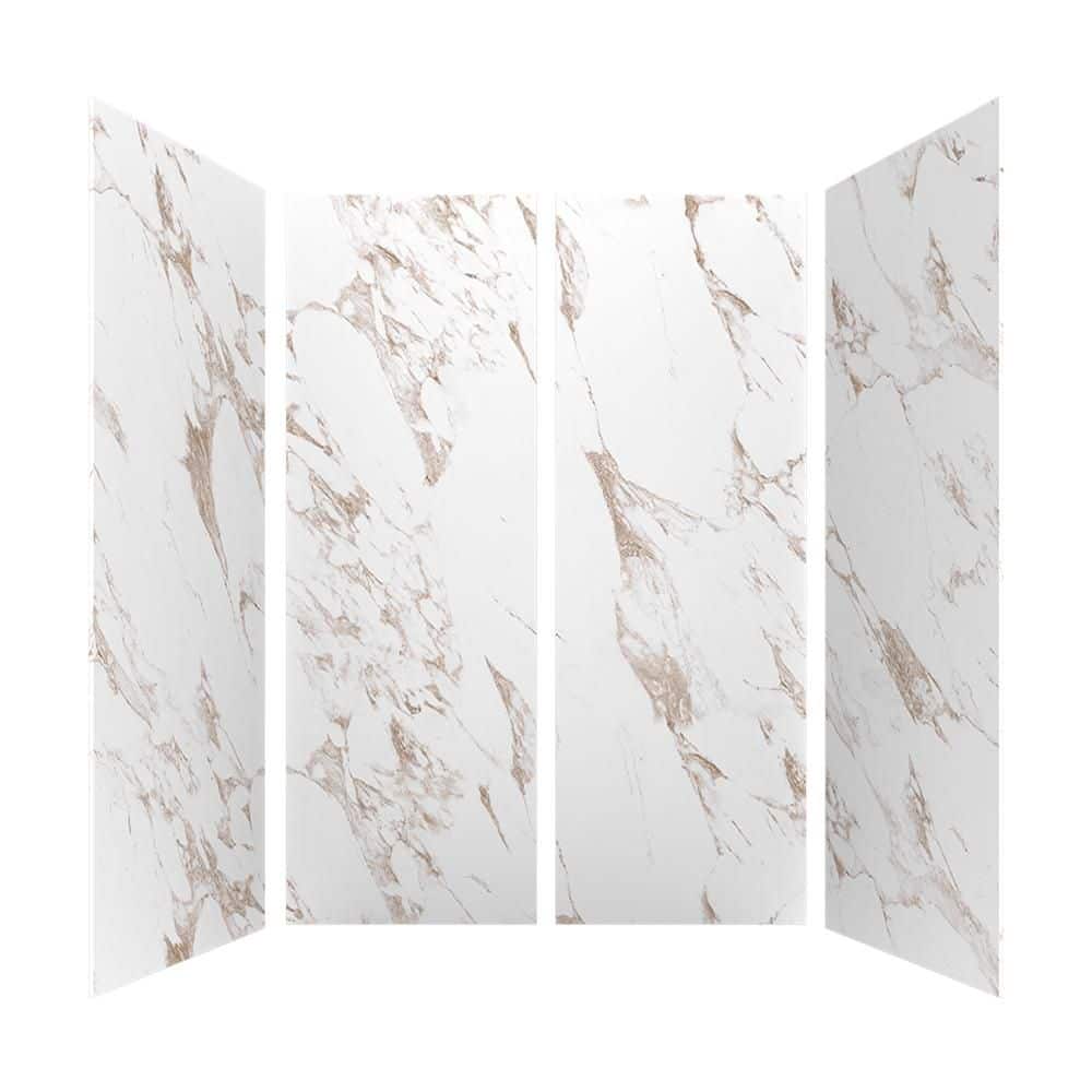 CASTICO 60 in. L x 32 in. W x 84 in. H Glue-Up Alcove Solid Composite ...