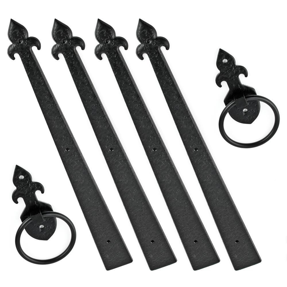 Crown MetalWorks Premium Decorative Black Garage Door Hardware Kit ...