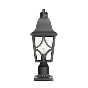 OUKANING 1-Light Black Modern Aluminum Hardwired Outdoor Waterproof ...