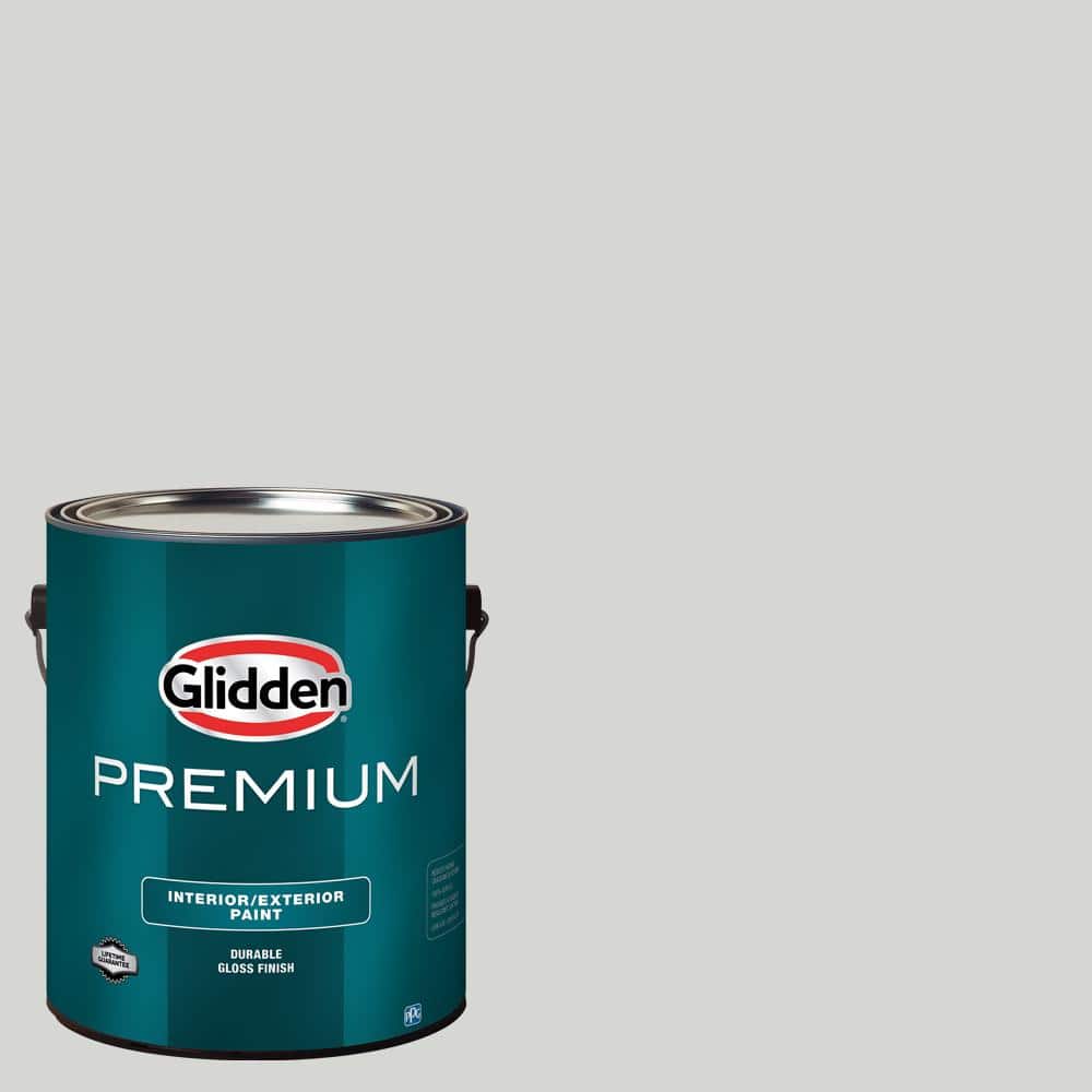 Glidden Premium 1 gal. Fog PPG1010-2 High Gloss Interior/Exterior Trim ...