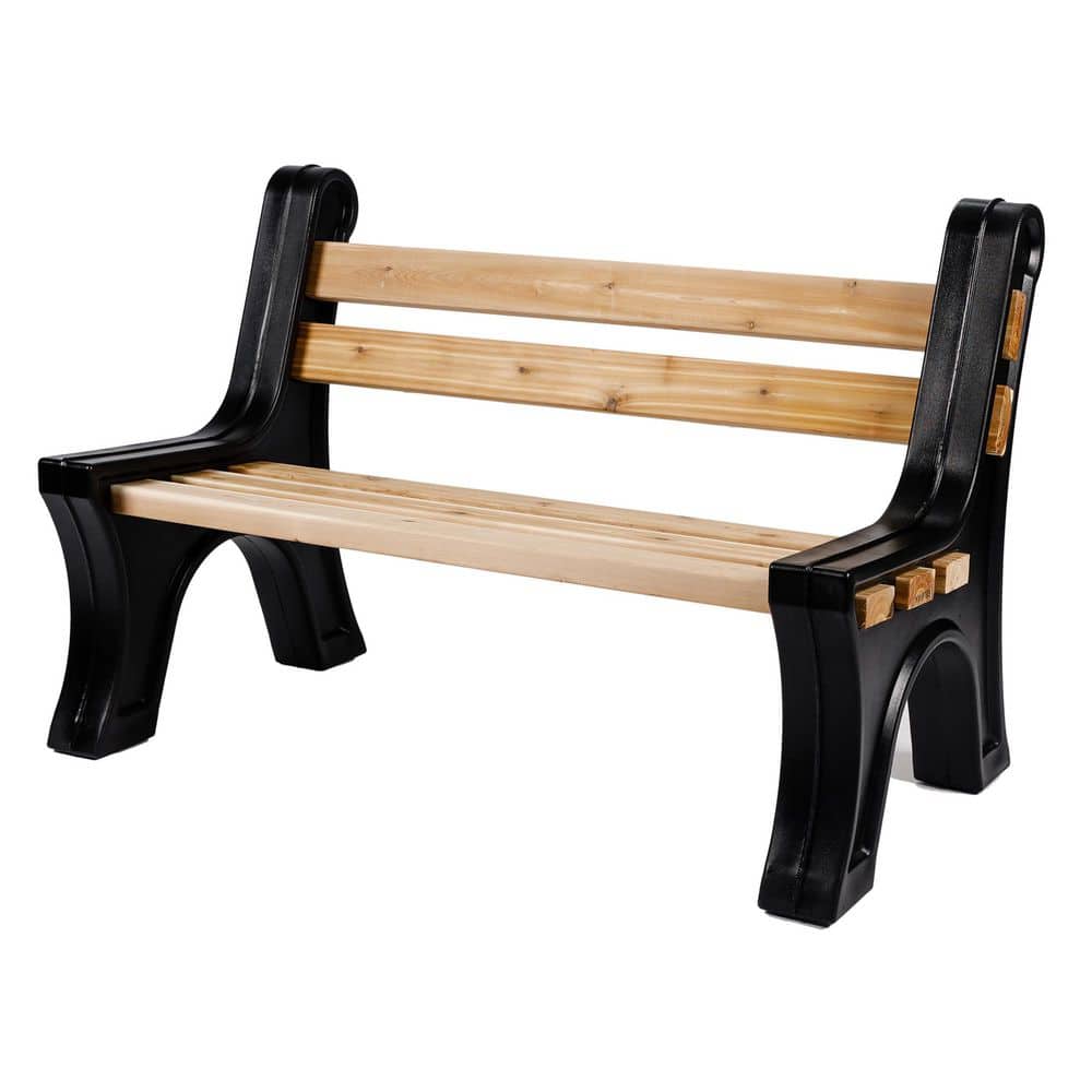 RTS Home Accents Custom Length Black Polyethylene Indoor/Outdoor Bench ...