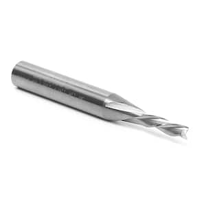 Yonico 3-Flute Downcut Spiral End Mill 1/4 in. Dia 1/4 in. Shank Solid ...
