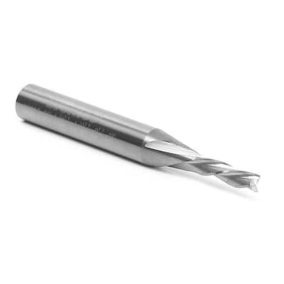 Yonico 3-Flute Downcut Spiral End Mill 1/4 in. Dia 1/4 in. Shank Solid ...