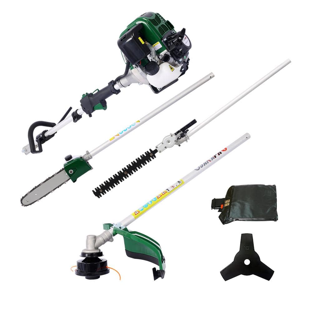 Sudzendf 4 in 1 Green Multi-Functional Trimming Tool, 31CC 4-Cycle Garden Tool System with Gas ...