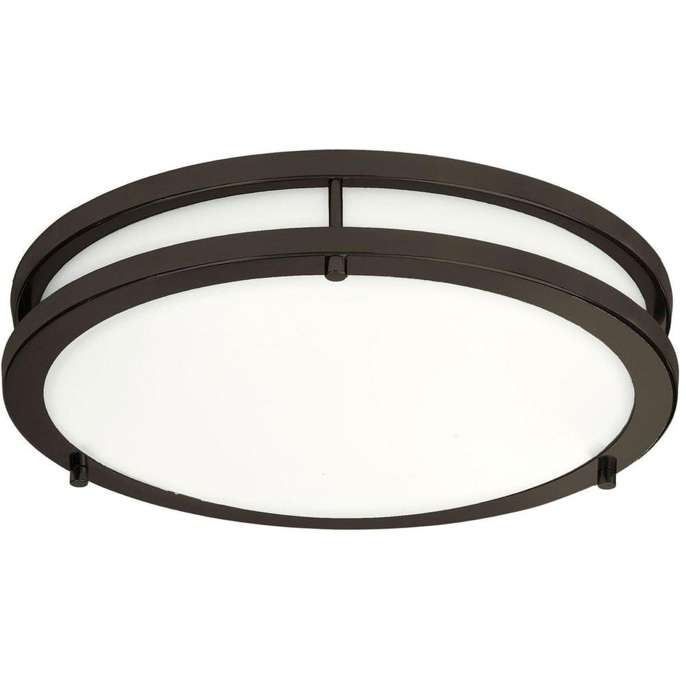 AMAX LIGHTING 5CCT-JR2BZ 14 in. Bronze Selectable LED Flush Mount 2700 ...