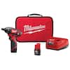 Milwaukee M12 12V Lithium-Ion Cordless 1/4 in. Hex Screwdriver Kit with ...
