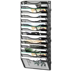 12.5 in. x 4 in. Black Hanging Mails Folders Papers Magazine ...