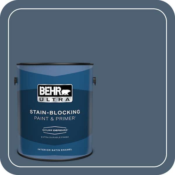 BEHR ULTRA 1 gal. #PPU14-19 English Channel Extra Durable Satin Enamel ...