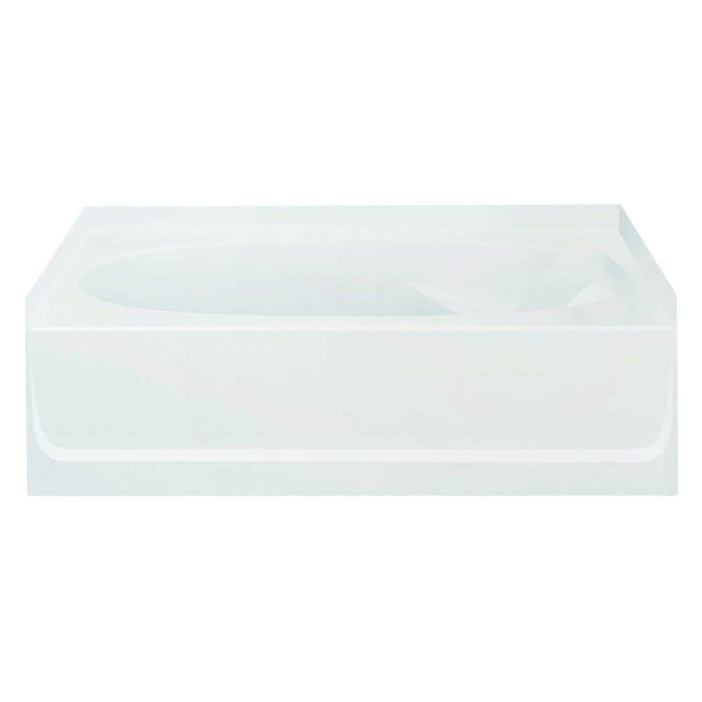 Sterling Ensemble 60 in. Left Drain Rectangular Alcove Soaking Tub in ...