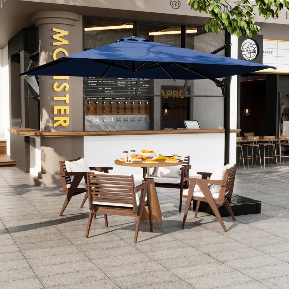 FUFU&GAGA 10 ft. Patio Umbrella Square Cantilever Umbrella, Outdoor ...