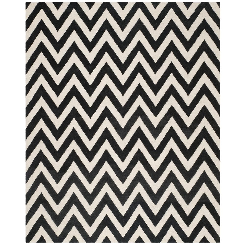 SAFAVIEH Cambridge Black/Ivory 10 ft. x 14 ft. Area Rug CAM139E-10 ...