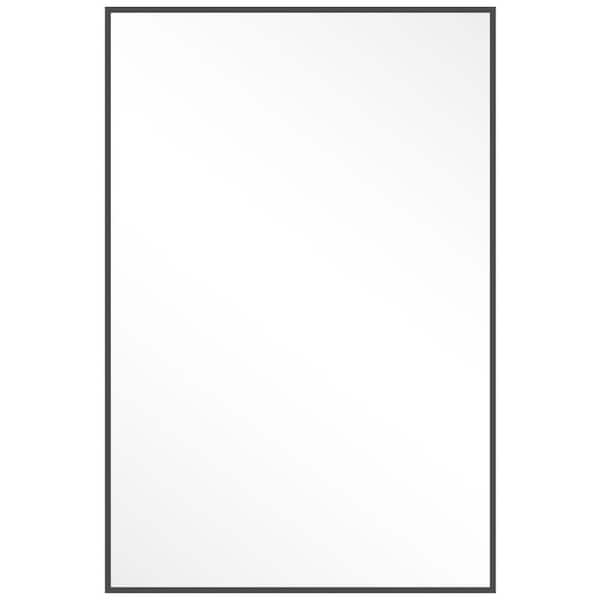 WallBeyond Black 24 in W x 36 in. H Modern Rectangle Aluminum Framed ...