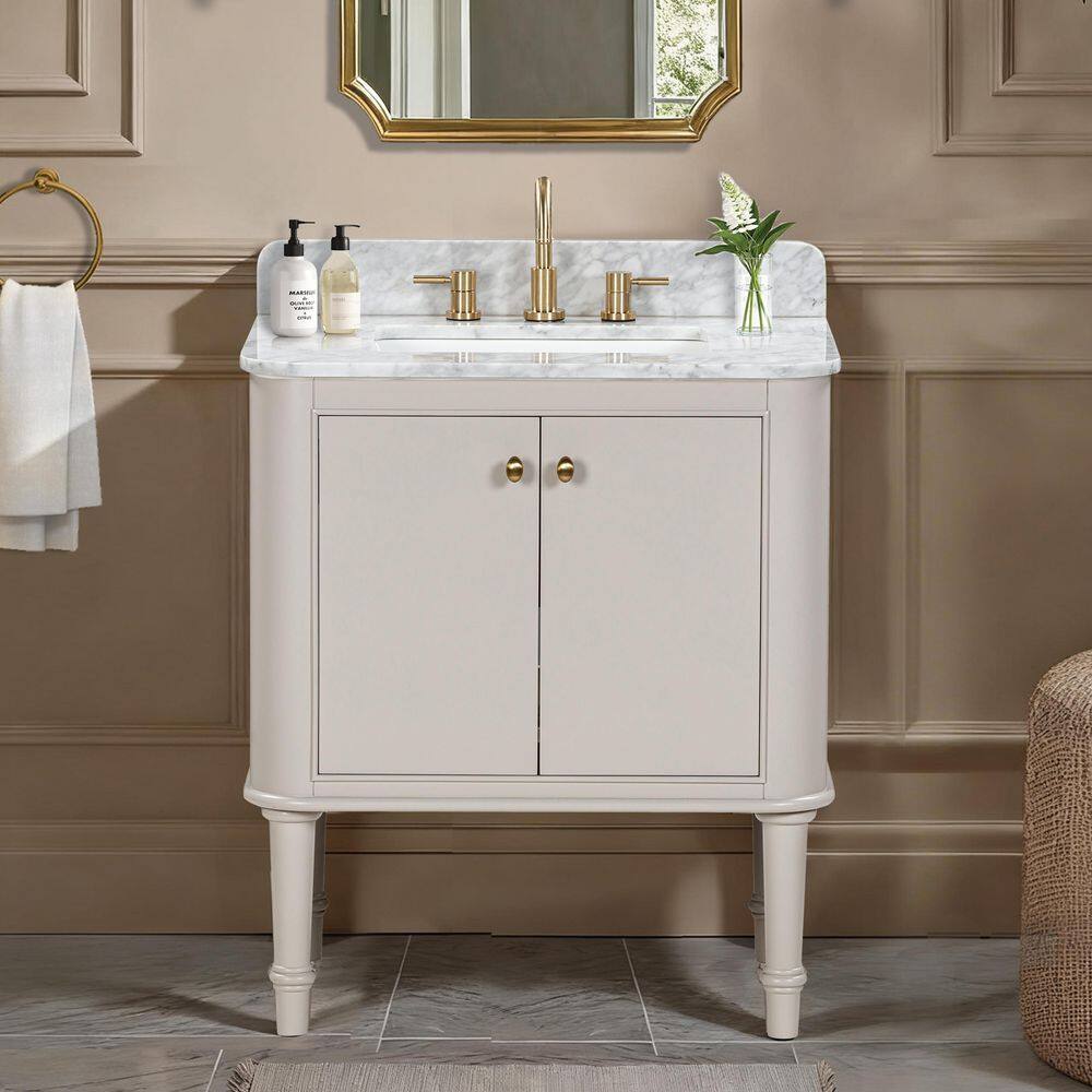 Home Decorators Collection Collette 30 in. Single Sink Greige Bath ...