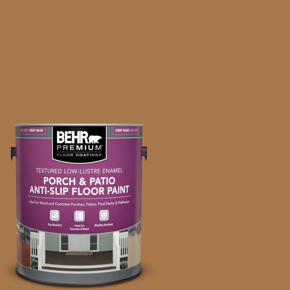BEHR PREMIUM 1 gal. #MS-38 Honey Amber Textured Low-Lustre Enamel ...