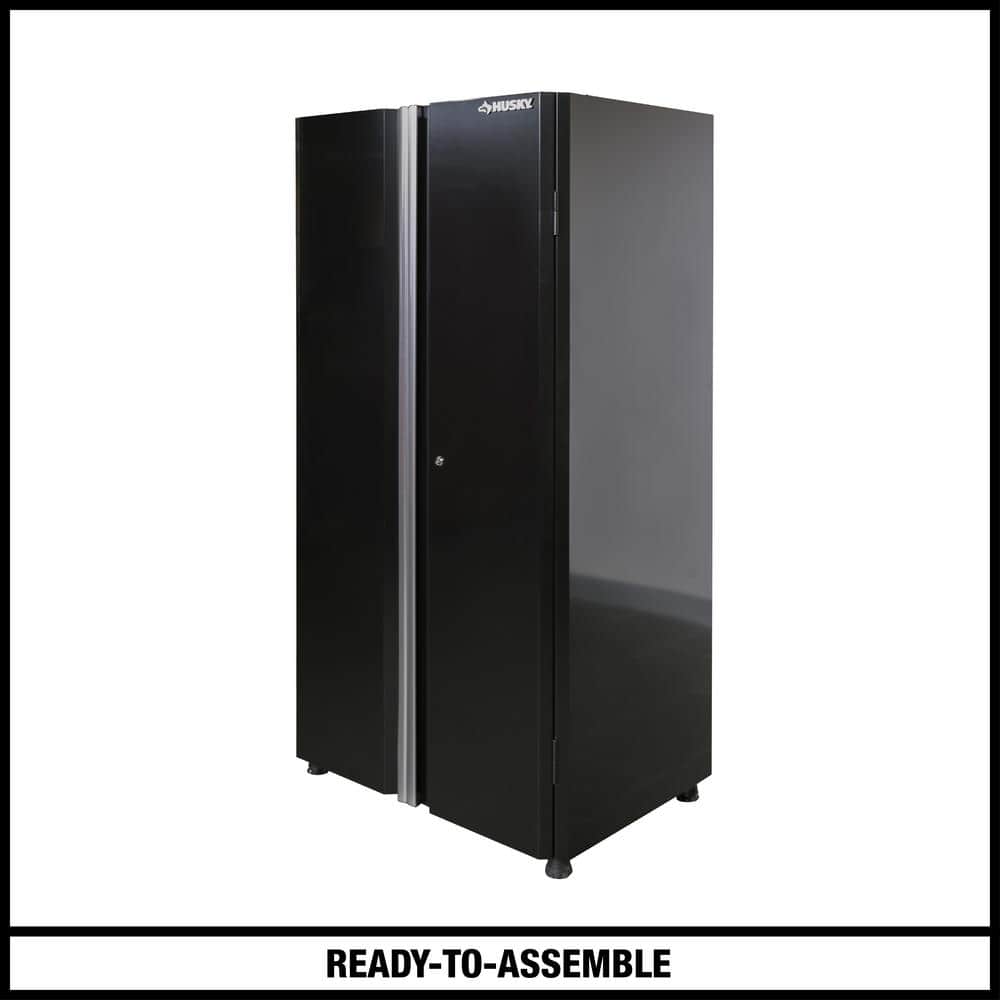Husky Ready-to-Assemble 24-Gauge Steel Garage Gear Cabinet in Black (36 ...