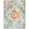 SAFAVIEH Crystal Teal/Orange 9 ft. x 12 ft. Border Area Rug CRS501J-9 ...
