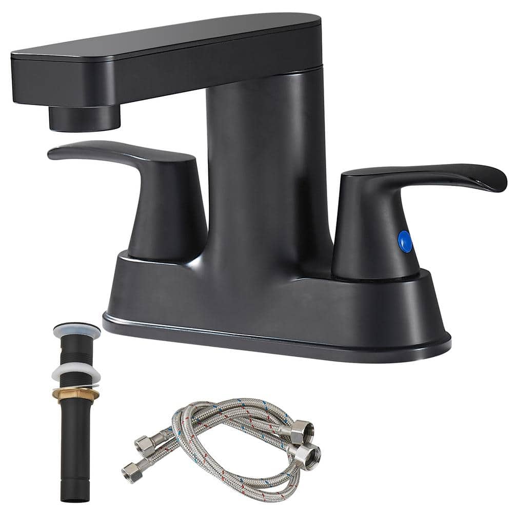 cobbe Rotatable 4 in. Centerset Double Handle Bathroom Faucet with ...