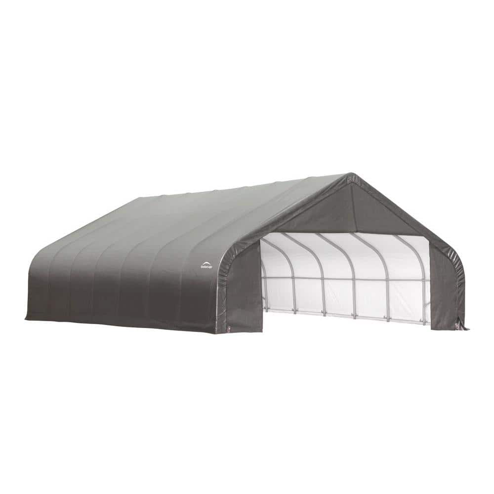 ShelterLogic 28 ft. W x 24 ft. D x 20 ft. H Steel and Polyethylene ...