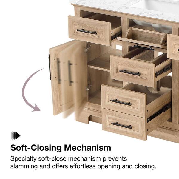 Home Decorators Collection Doveton 60 in. Double Sink Freestanding ...
