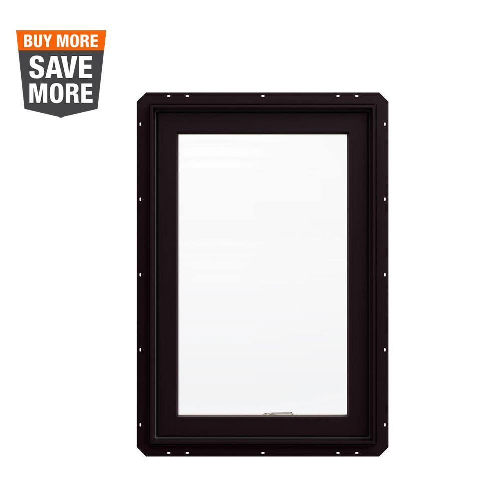 JELD-WEN 24 in. x 36 in. W-5500 Right-Hand Casement Wood Clad Window ...