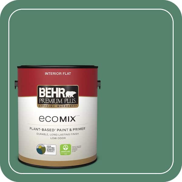 BEHR PREMIUM PLUS 1 gal. #M420-6 Tournament Field Flat EcoMix Plant ...