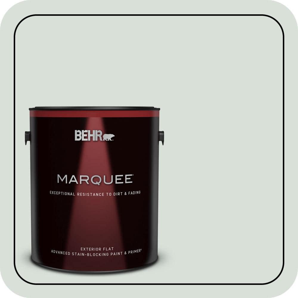 BEHR MARQUEE 1 gal. #N420-1 Juniper Breeze Flat Exterior Paint & Primer ...