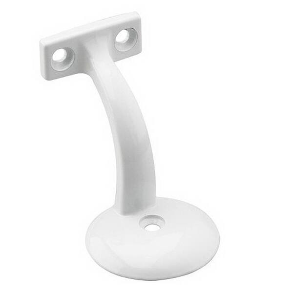 Onward 3-1/8 in. (79 mm) White Heavy-Duty Aluminum Handrail Bracket for ...
