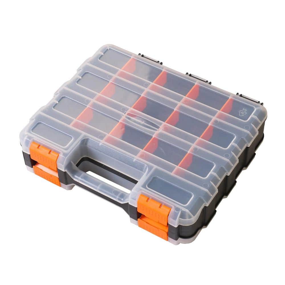 Big Red 12 in Portabel Double Sided Tool and Hardware Storage Box with ...