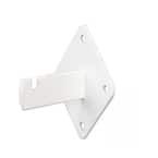 Only Hangers Grid Wall Mount Brackets for Grid or Slat Grid Panels in White (12-Pack) 1905W(12 ...