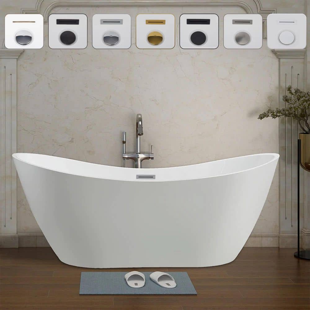 Vanity Art Mulhouse 70.5 in. x 31.5 in. Soaking Bathtub with Center ...