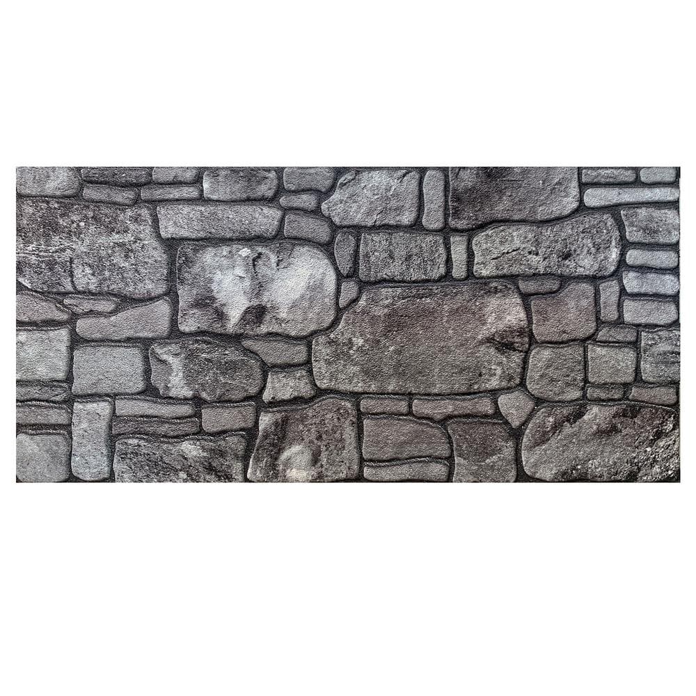 Dundee Deco Falkirk Uffcott II 39.4 in. x 19.7 in. Charcoal Grey Faux ...
