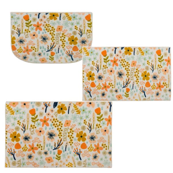 Mohawk Home Whimsy Floral Cream 2 ft. 6 in. x 4 ft. 2 in. Kitchen Mat 3 ... Mohawk Home Whimsy Floral Cream 2 ft. 6 in. x 4 ft. 2 in. Kitchen Mat 3 ...
