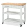 Chris and Chris Pro Chef White Kitchen Cart with Chop and Drop System ...