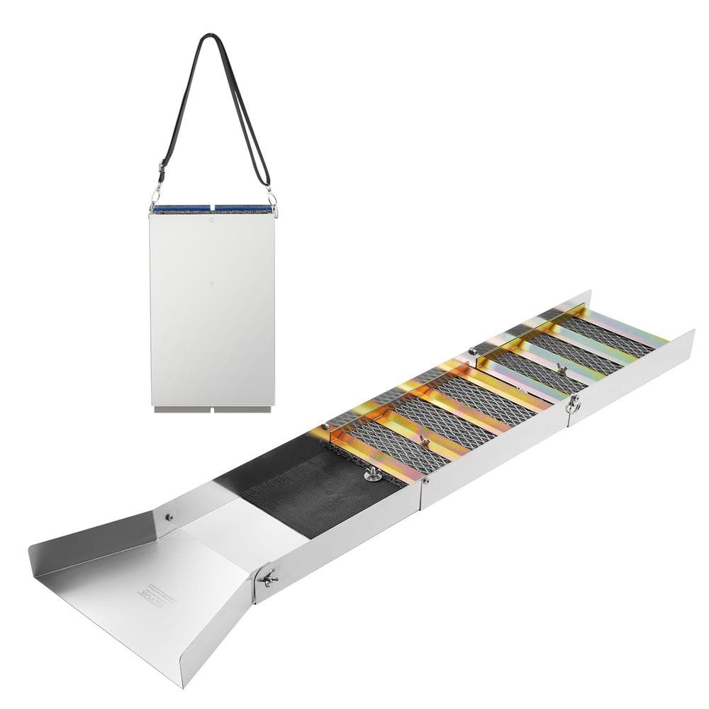 SKYSHALO 50 in. Folding Sluice Box Gold Panning Kit, Gold Prospecting ...