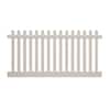 Weatherables Plymouth 3 ft. H x 8 ft. W Tan Vinyl Picket Fence Panel ...