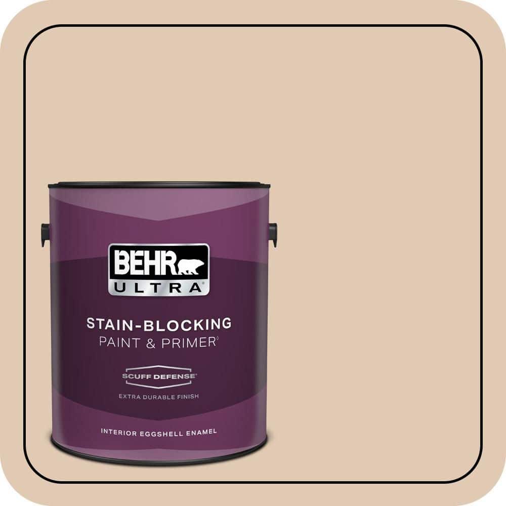 BEHR ULTRA 1 gal. #290E-2 Oat Cake Extra Durable Eggshell Enamel ...