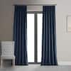 Exclusive Fabrics & Furnishings Midnight Blue Velvet Pinch Pleat ...