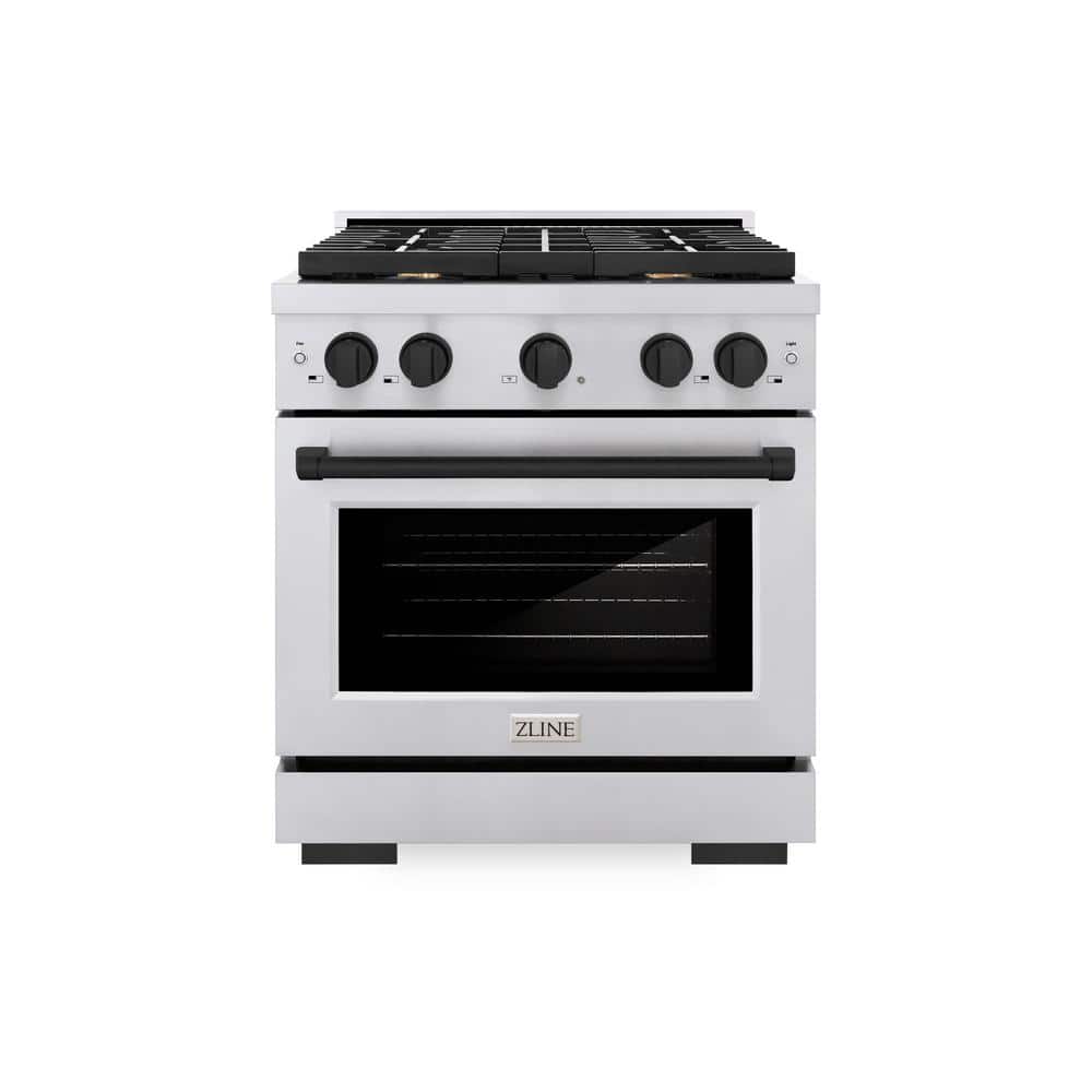 ZLINE Kitchen and Bath Paramount 30 in. 4-Burner Dual Fuel Range with ...
