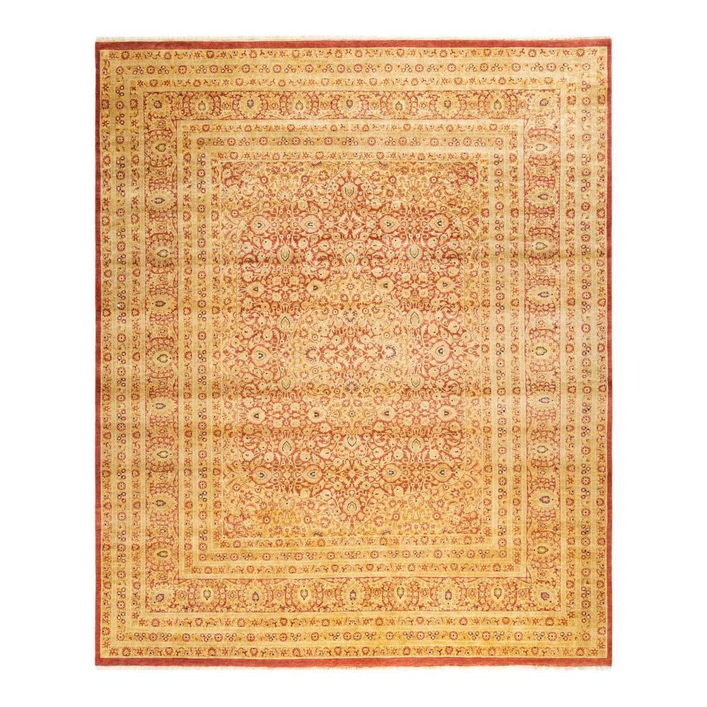 Chloe & Olivia Home Mogul Orange 8 ft. x 10 ft. Oriental Wool Indoor ...
