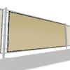 ROYAL SHADE 45 in. x 25 ft. Beige Mesh Fabric Privacy Fence Screen with ...