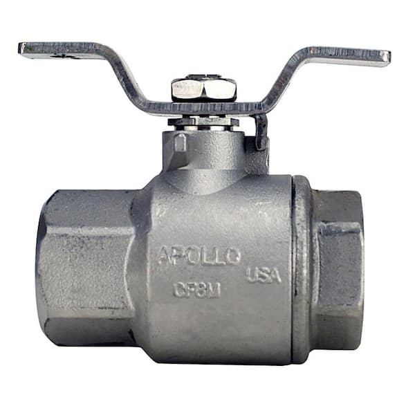 Apollo 1 in. Stainless Steel FNPT x FNPT Full-Port Ball Valve with Tee ...