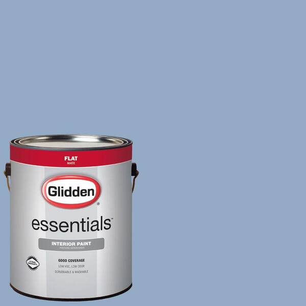 Glidden Essentials 1 gal. #HDGV20U Charisma Blue Flat Interior Paint ...