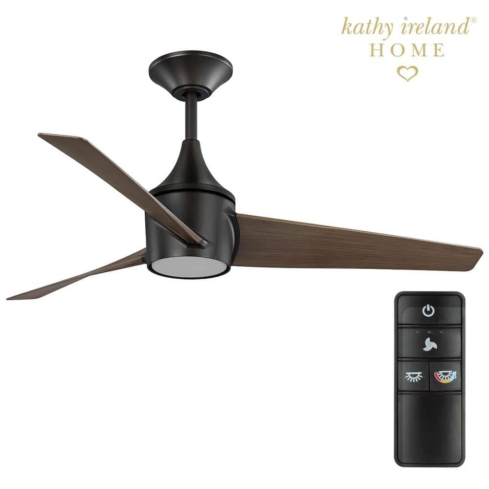 Kathy Ireland Pacifico 52 in. Outdoor Oil-Rubbed Bronze Ceiling Fan ...